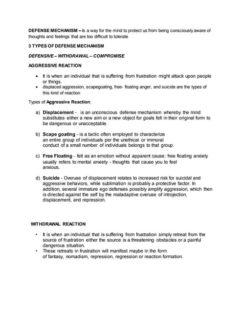 Defense mechanism | PPT