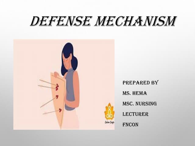 defence mechanism 2.pptx under psychiatric nursing | PPTX