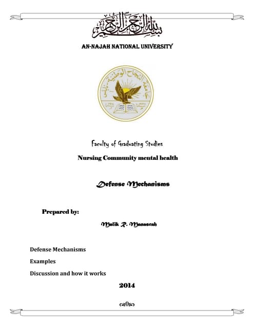 15 common defense mechanisms