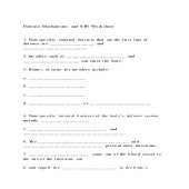 Defense Mechanisms and STD Worksheet1. Non-specific external | DOCX