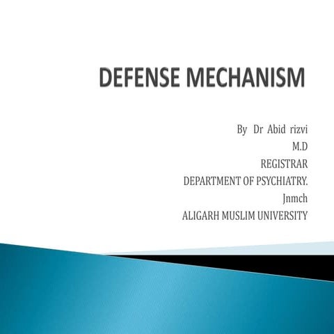 Defense mechanism seminar | PPT
