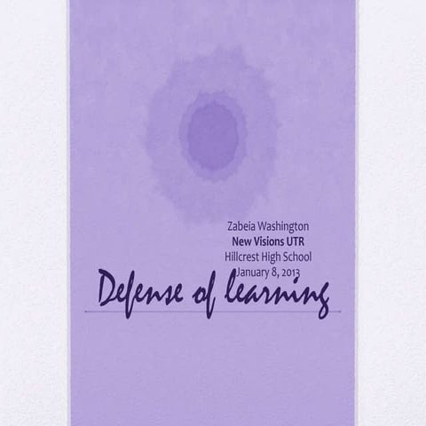 Defense of learning2 | PPTX