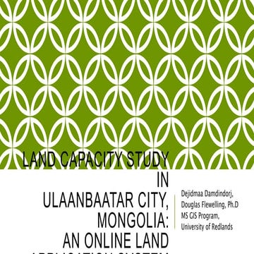 Defense presentation of land capacity study2 | PPTX