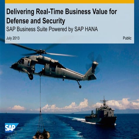 Delivering Real-Time Business Value for Defense and Security | PDF