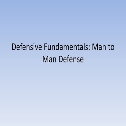 Defensive fundamentals | PPT
