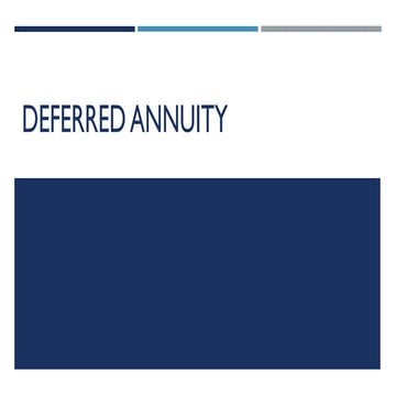 Deferred-annuity in general mathematicss | PDF