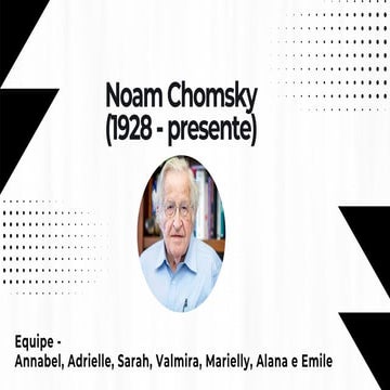 Chomsky e seus trabalhos, vida, contribuiçoes | PDF