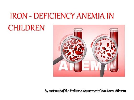 Diet in Nutritional Anemia iron deficiency | PPT