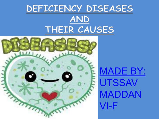Malnutrition and deficiency diseases | PPTX | Nutrition | Healthy Living