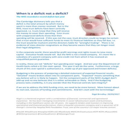 When is a deficit not a deficit? [NHS] | PDF
