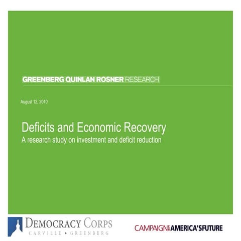 Deficits and Economic Recovery | PPT