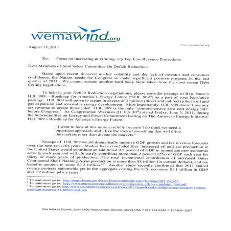 Deficit reduction committee letter | PDF