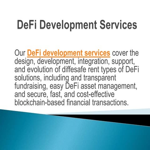 DeFi Development Services | PPTX