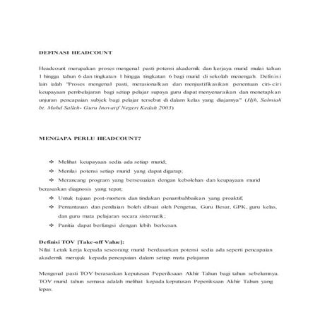 Definasi headcount | DOCX