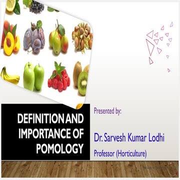 Pomology, Horticulture Plant Sciences.pptx