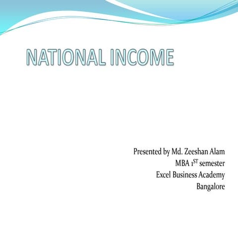 Defination of national income | PPTX