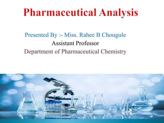 Introduction to Pharmaceutical analysis - I (HRB) | PDF