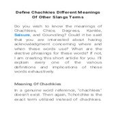 Define Chachkies Different Meanings Of Other Slangs Terms.pdf
