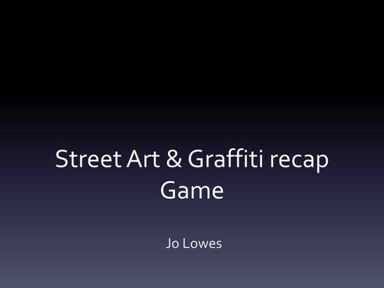Pros and cons of graffiti and street art | PPTX