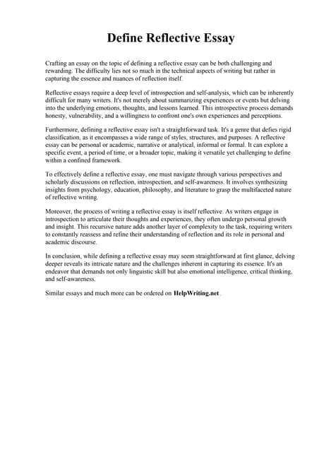What Is A Reflective Essay.pdf