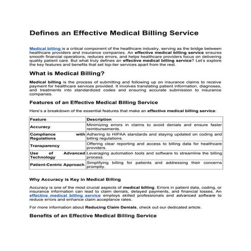 Defines an Effective Medical Billing Service.docx