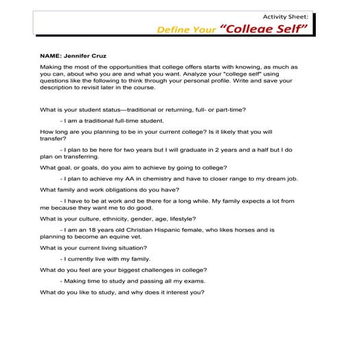 10 Define yourself activity[1] | DOC