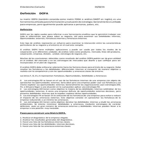 Definición dofa | DOCX