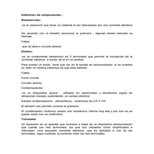 Definicion de componentes | DOCX