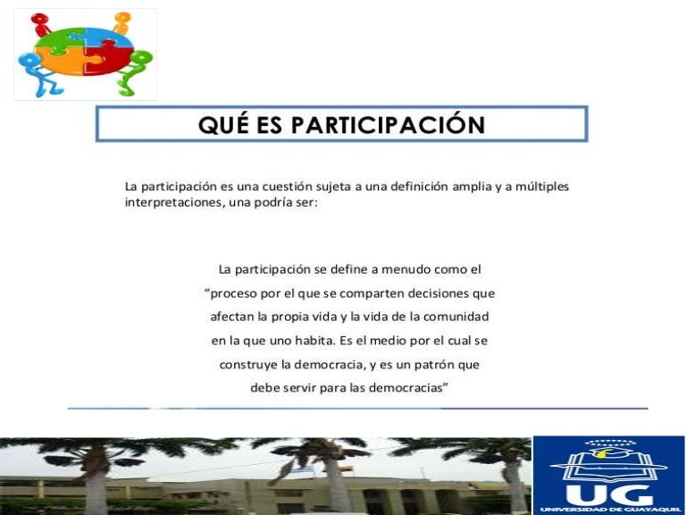 Definicion de participacion