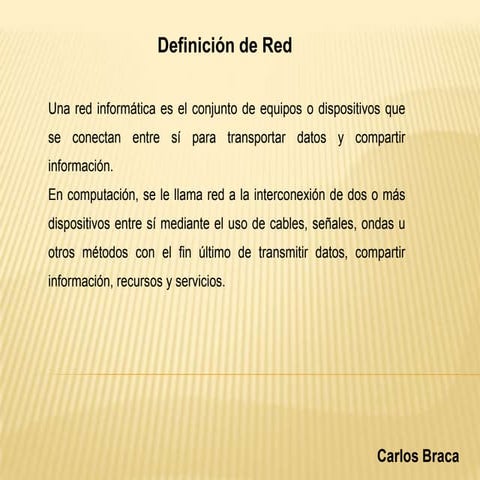 Definicion de red | PPTX | Computer Networking | Computing