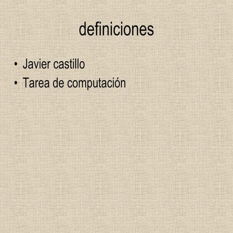 Definiciones | PPT | Computing | Technology & Computing
