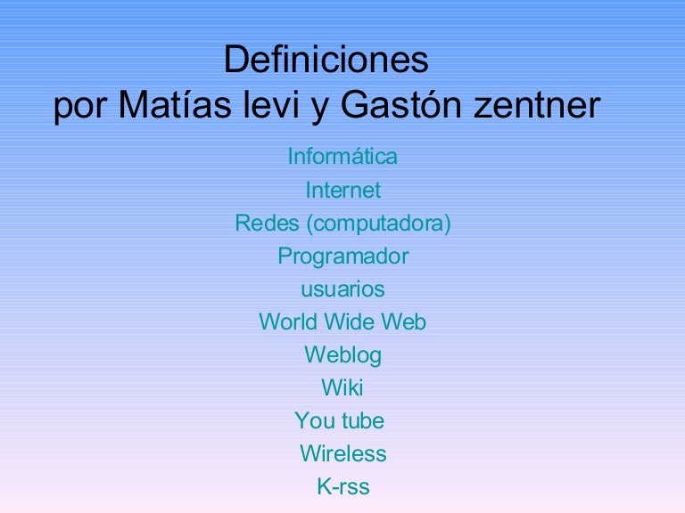 Definiciones