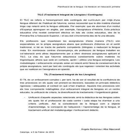 Definicions TIL, TILC i 4C. | PDF