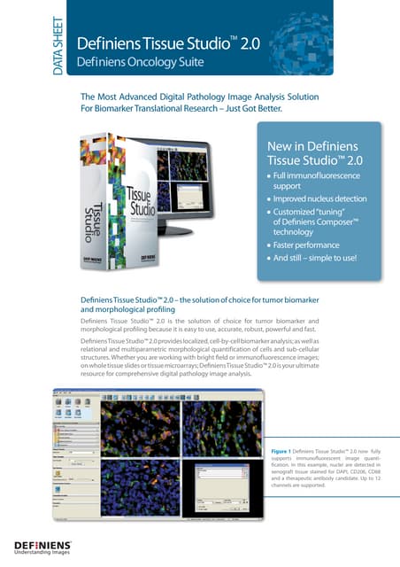 Definiens Tissue Studio Advanced Digital Pathology Image Analysis ...