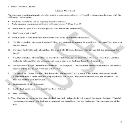 Defining relative-clause(exercise) | PDF