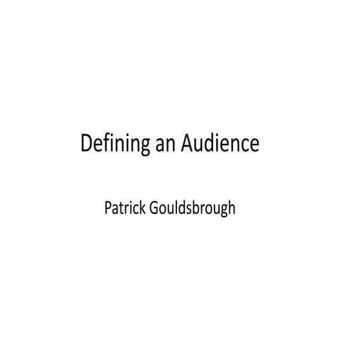 Defining an audience | PPTX