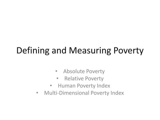 What is poverty??? | PPT