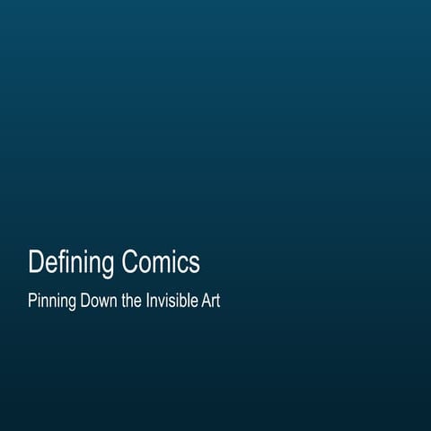 Defining comics | PPTX