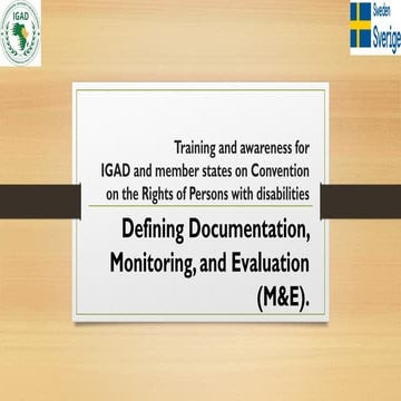 Defining Documentation, Monitoring, and Evaluation (M&E)..pptx