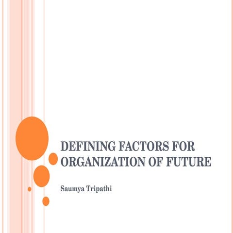 Defining Factors For Organization Of Future | PPT