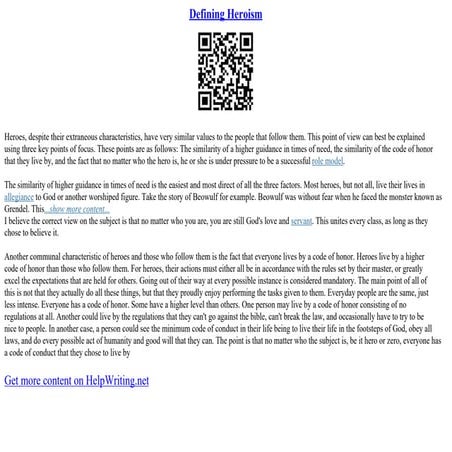 Defining Heroism | PPT