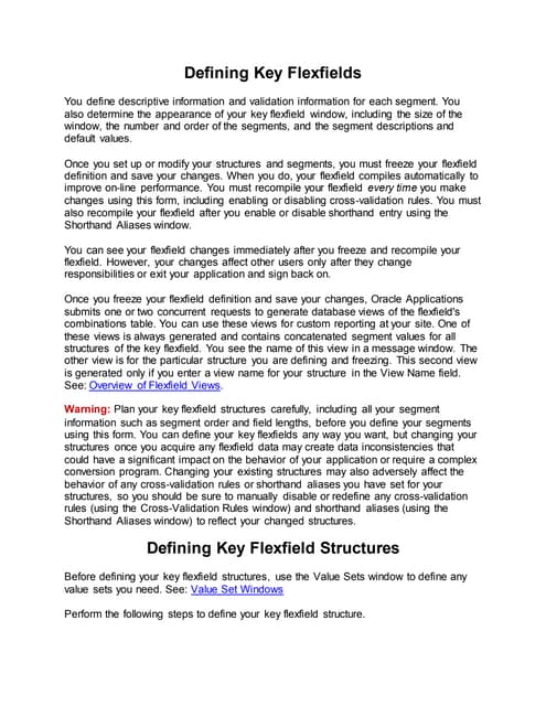 Defining key flexfields | DOCX | Databases | Computer Software and ... Defining key flexfields | DOCX | Databases | Computer Software and ...