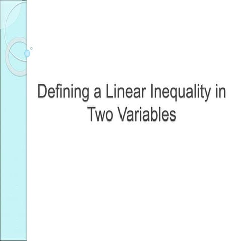Defining Linear Inequalities in Two Variables Q2.ppt | Programming Languages | Computing