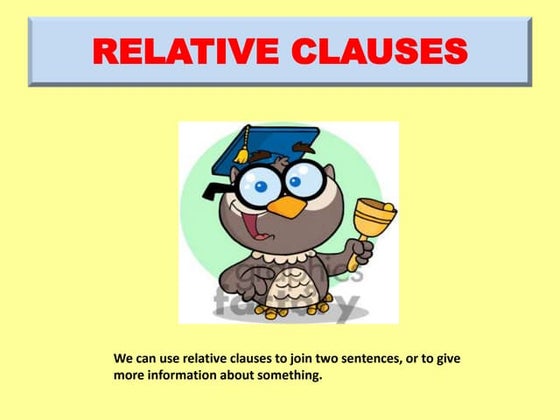 Relative clauses | PPT