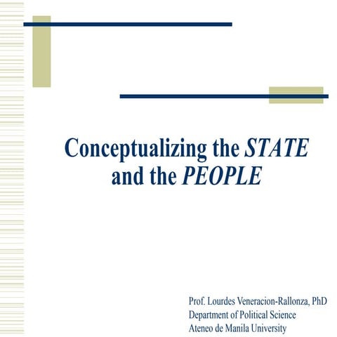 Defining The State And The People | PPT