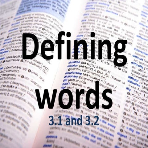 Defining words | PPT