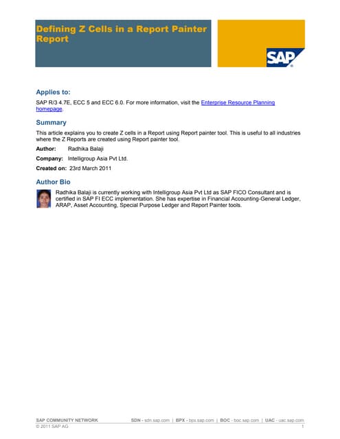 How to create a transaction code for report painter reports | PDF