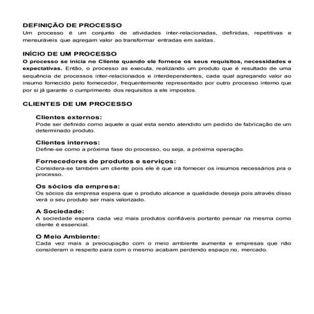 Definição de abordagem de processo | DOCX