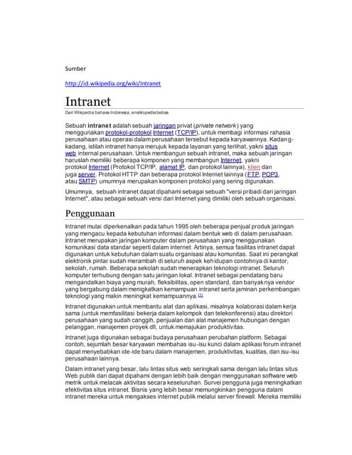 Pengertian intranet pada jaringan komputer.pptx