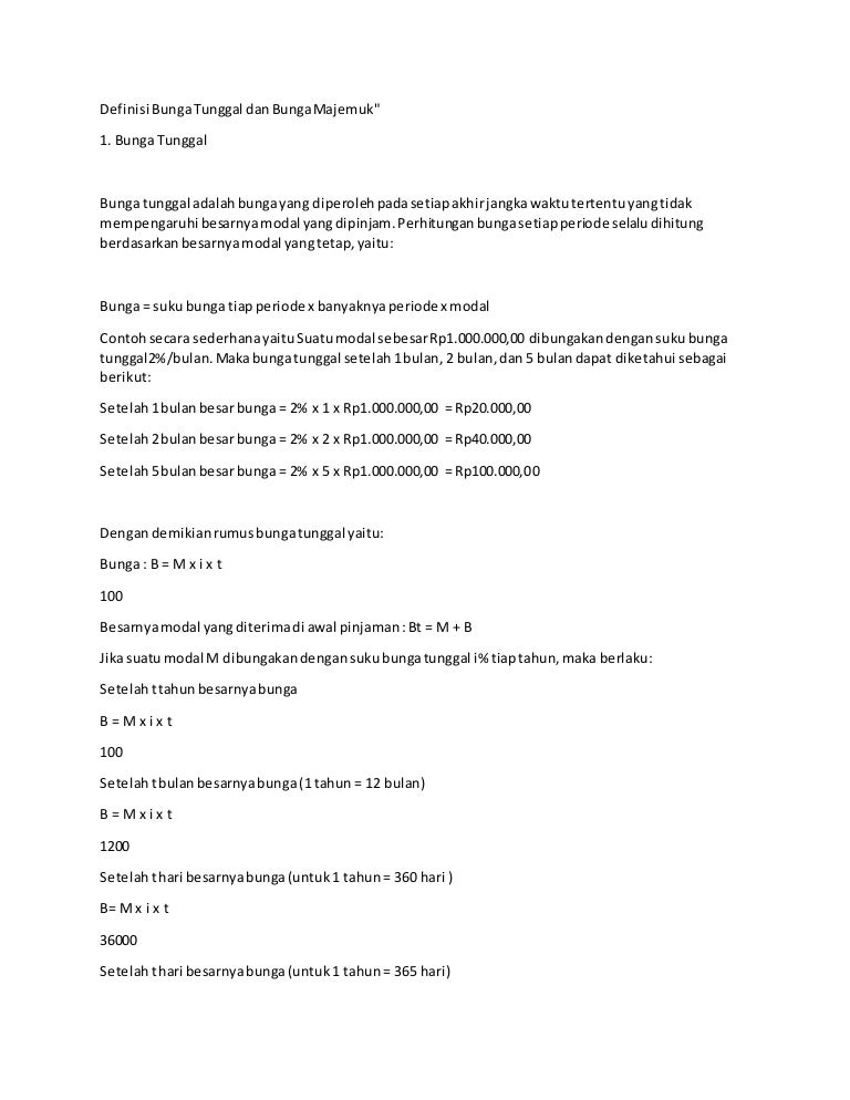 41+ Contoh Soal Dan Pembahasan Bunga Tunggal Tabungan Atau Pinjaman ...